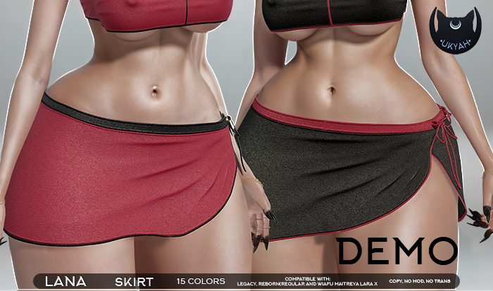 Second Life Marketplace - ~UKYAH~ Lana Skirt - DEMO